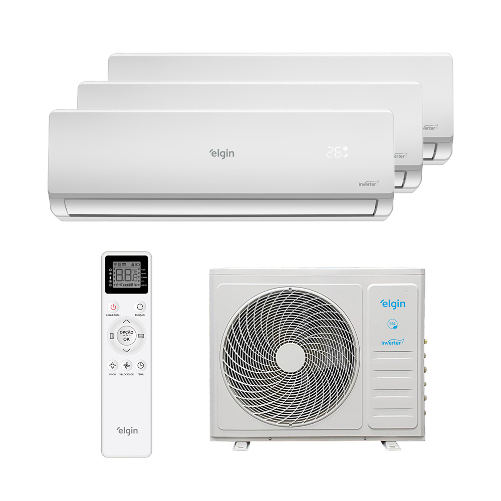 Ar-Condicionado Multi Split Inverter Elgin Hw R-32 Wifi 27000 BTUs 220V ... Ar-Condicionado Multi Split Inverter Elgin Hw R-32 Wifi 27000 BTUs 220V ...